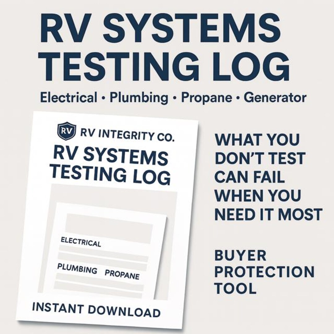 Rv Functional Testing Log - Complete System Check - Etsy