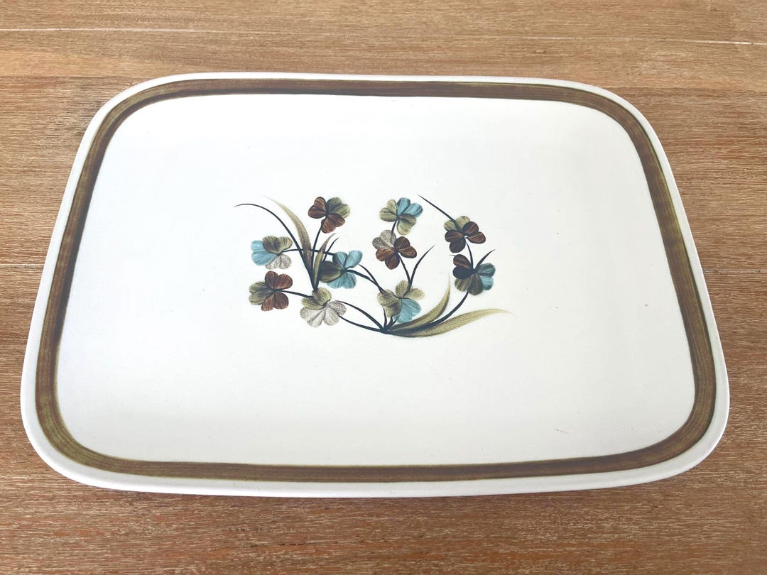 Serving Platter | Denby Stoneware | “shamrock” Floral Pattern | Vintage ...