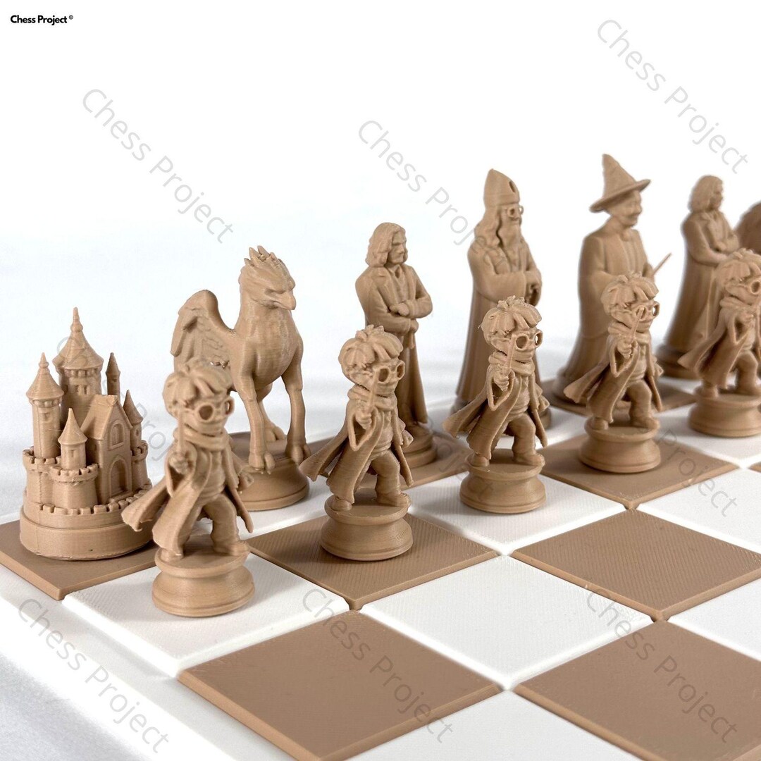 Wizard Chess Pieces - 32 Pieces - Unique Gift - Unique Chess Pieces ...