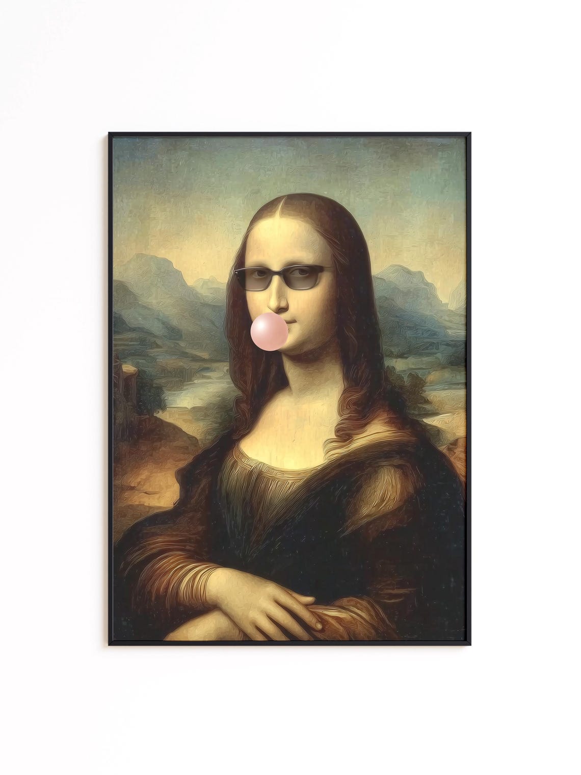 Renaissance Lady Portrait Wall Art Print, Vintage Mona Lisa Inspired ...