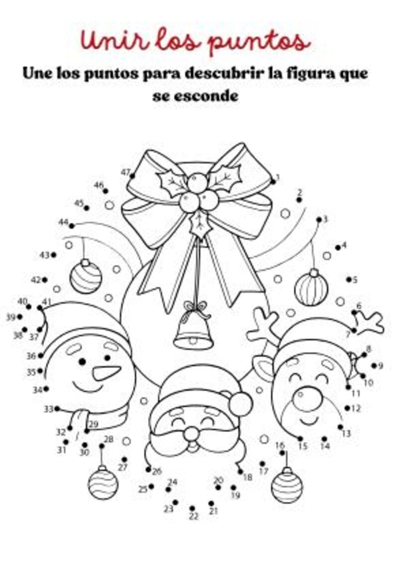 Christmas Connect the Dots and Coloring Book - Etsy