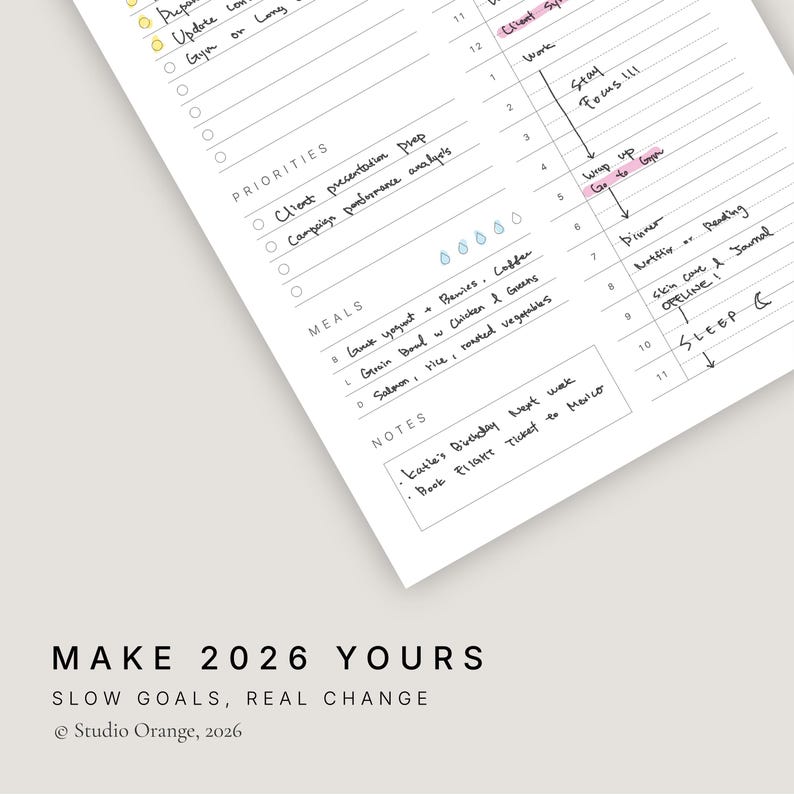 2026 Minimalist Daily Planner | Printable & iPad Planner | Simple Daily ...
