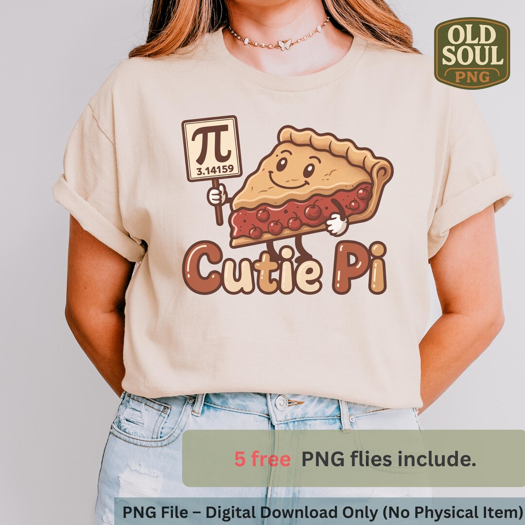 Cutie Pi PNG, Cute Pi Day Math Shirt Design, 3.14 Pie Slice Sublimation ...
