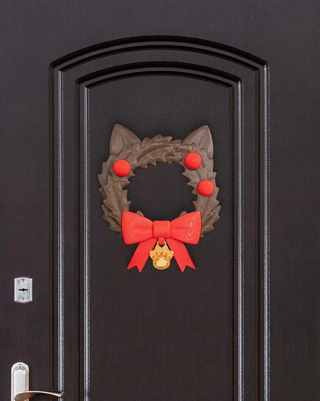 Santa Claws Cat 3D Printed Christmas Wreath - Etsy