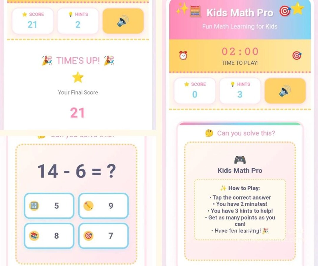 Kids Math Pro | Digital Math Game for Children | HTML5 Educational Game ...