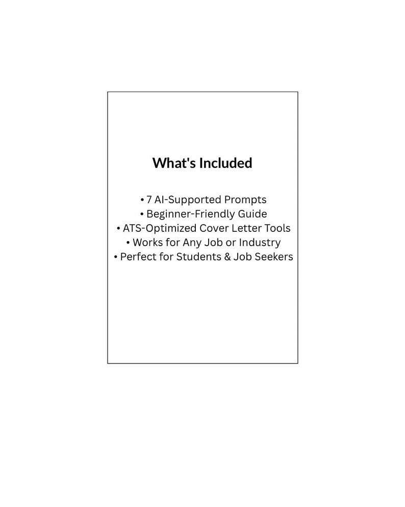 AI Cover Letter Prompt Pack | Chatgpt Prompts | Student Job Tools ...