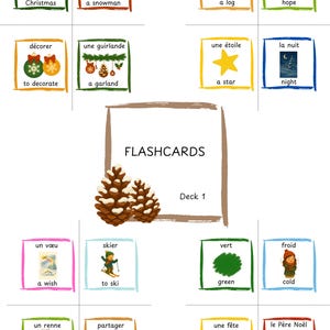Bilingual Flashcards | French-english Vocabulary Cards | 40 Printable ...