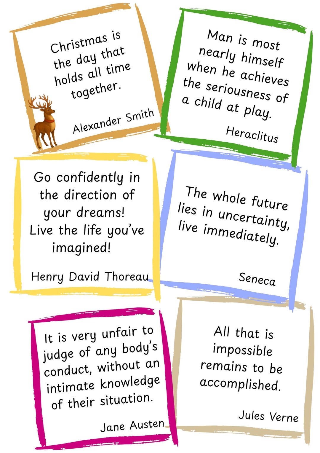 Printable Quote Cards | Inspirational & Motivational Cards | Positive ...