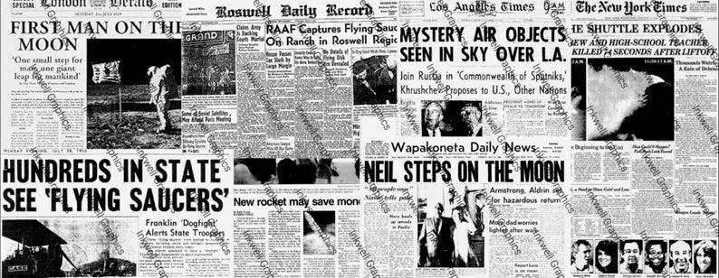 Alien Sighting Newspaper Clipping - Etsy