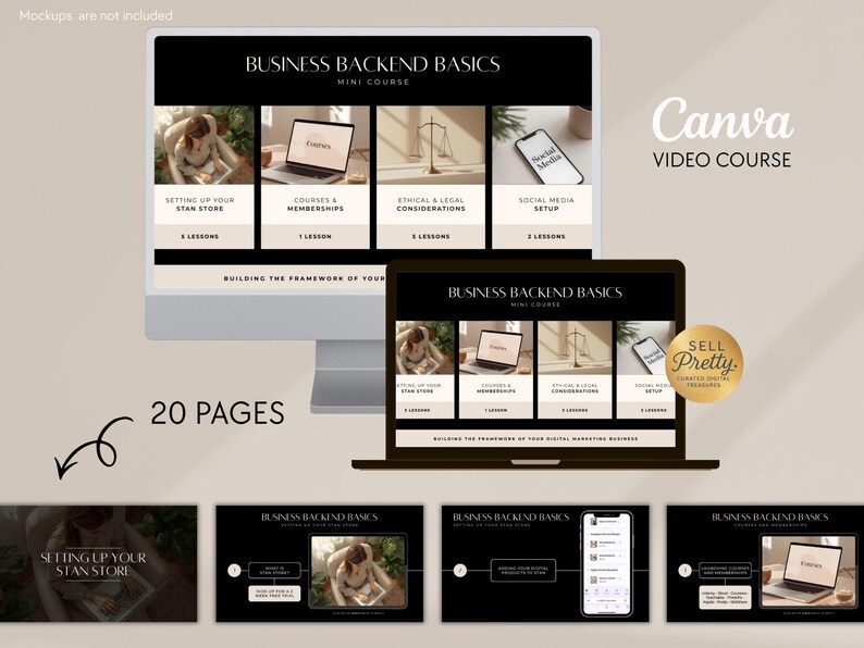 Digital Marketing Course, 12 Mini Courses, Canva Templates, MRR PLR - Etsy
