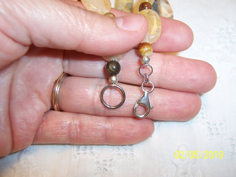 Crazy Lace Agate, Aventurine and Flower Agate Necklace and Earrings Set ...