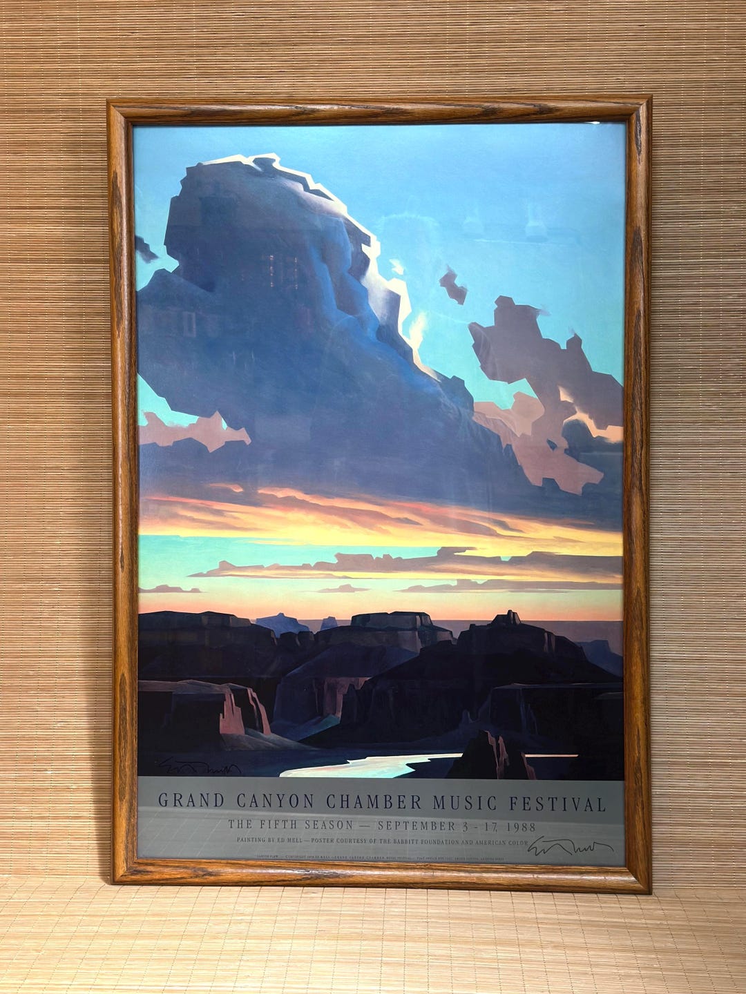 Ed Mell Signed Poster. "canyon Flow" Artist Signed. Grand Canyon ...