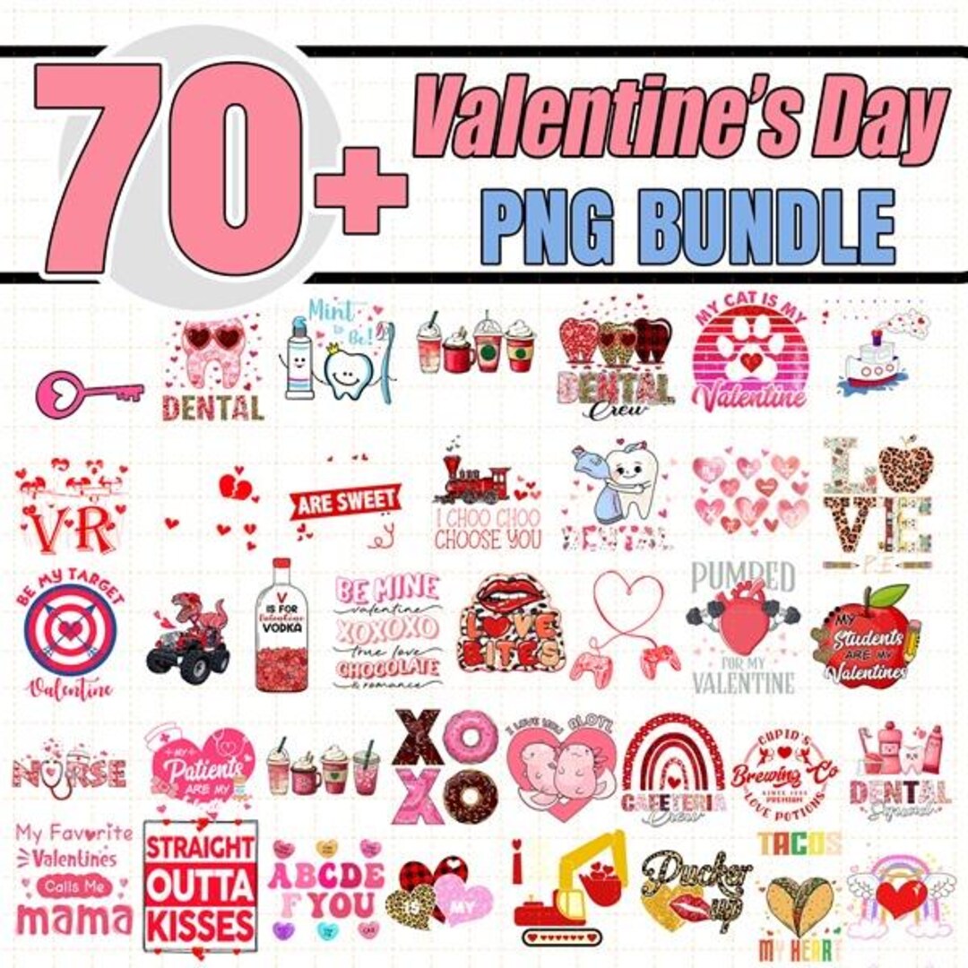 70+ Valentine Mega Png Bundle, Valentine Love Letter Bundle, XOXO File ...
