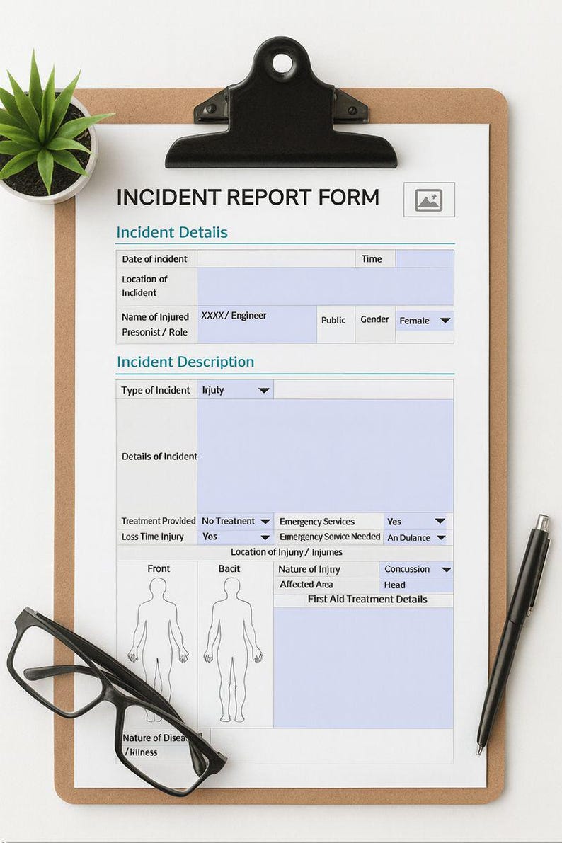 Incident Report Form Template - Etsy