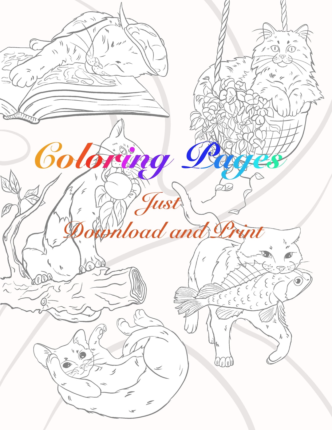 Funky Animals - Coloring Pages - Etsy