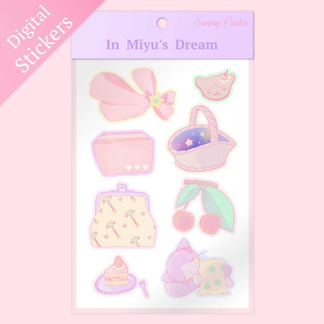 In Miyu's Dream | Digital Stickers | Hand Drawn | Goodnotes Planner ...