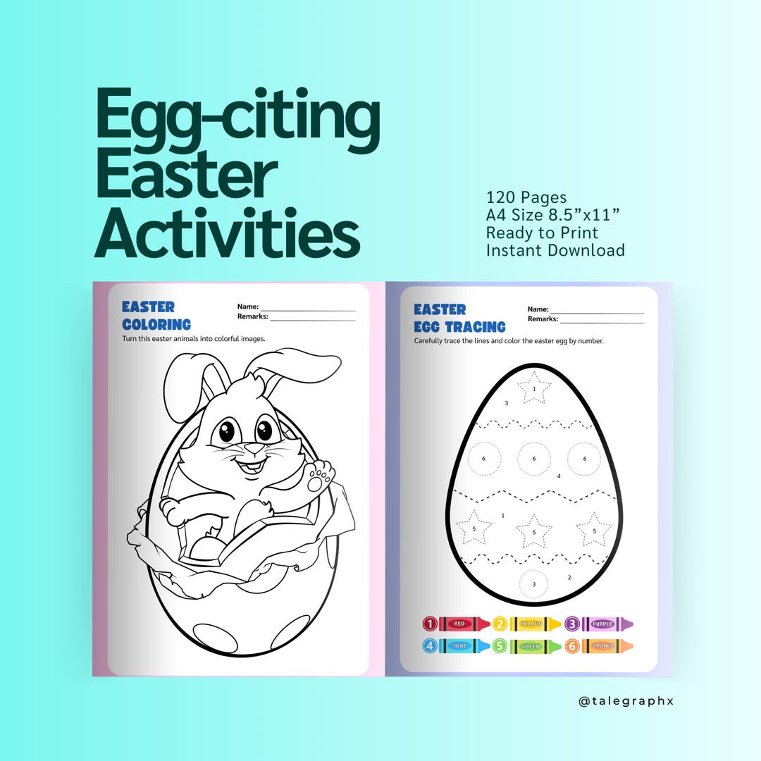 120 Easter Coloring Pages for Kids, Fun & Creative Egg-citing Easters ...
