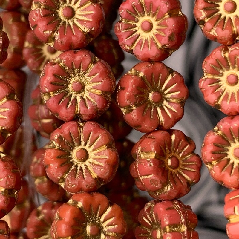 Coral Hair Flower - Etsy