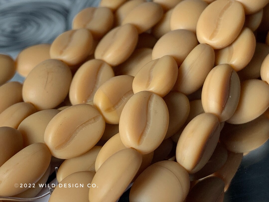 Coffee Bean Beads Czech Glass Coffee Beads Pretty Light Brown Color ...