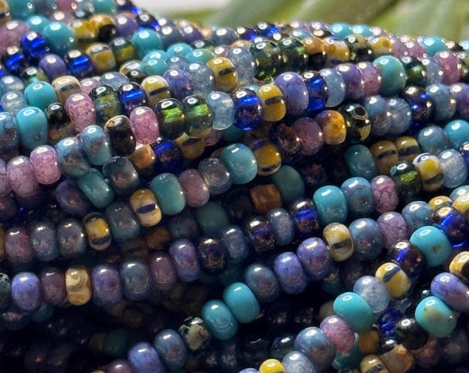 7/0 Picasso Seed Bead Mix • Aged Seed Beads With Picasso Finish • Green ...