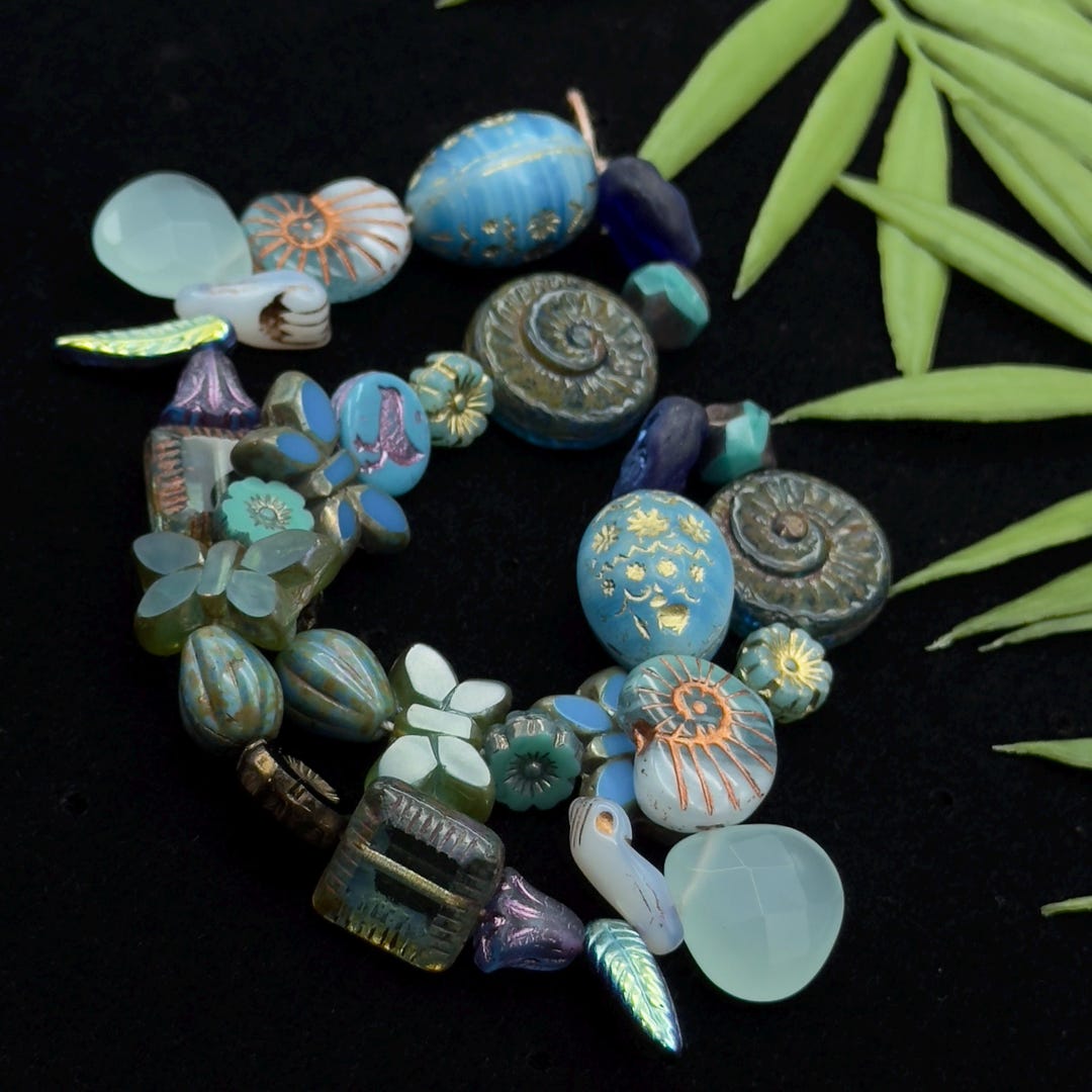 Czech Glass Bead Mix • Matched Pairs • One of a Kind Bead Mix • Bead ...