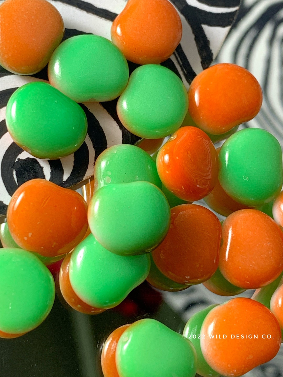 Glass Apple Beads Czech Glass Apples 10pc Adorable Red and Green Beads ...