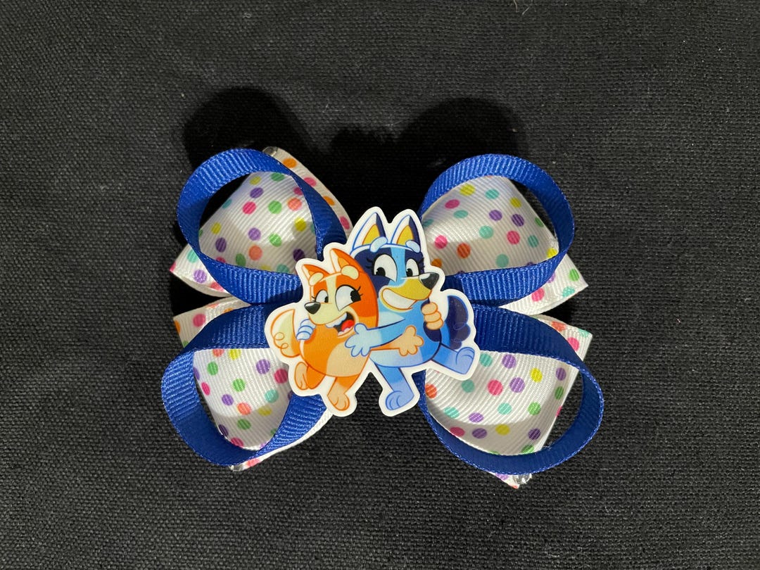 Super Fun Bluey Hairbow With Alligator Clip - Etsy