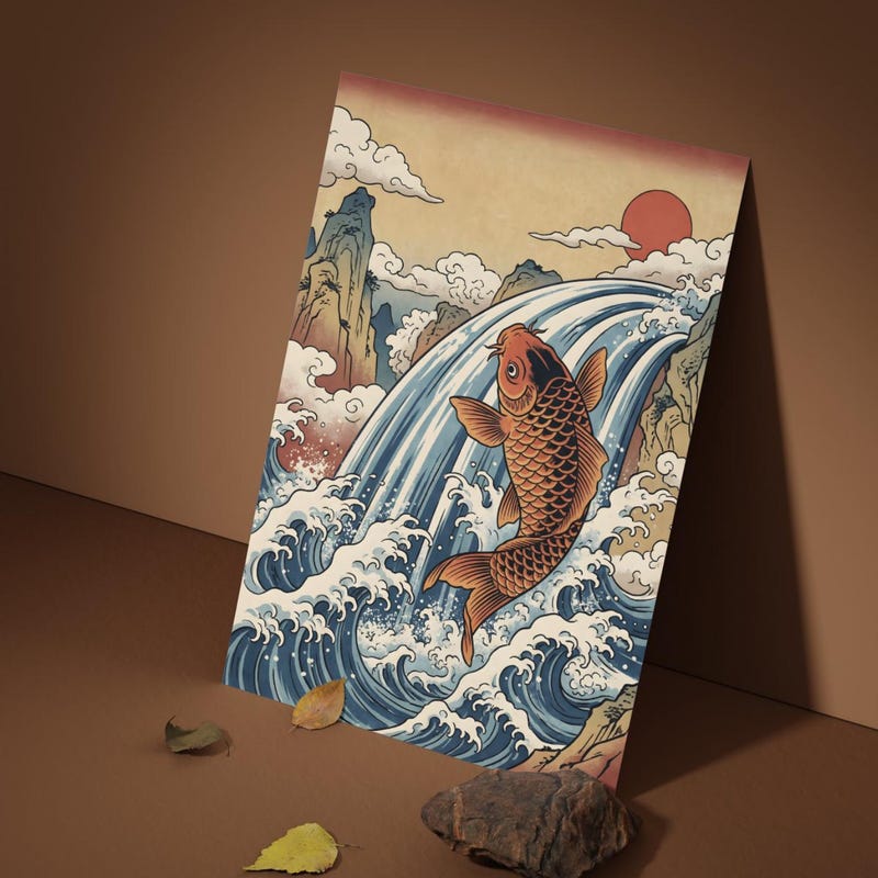 Fish Woodblock Print - Etsy