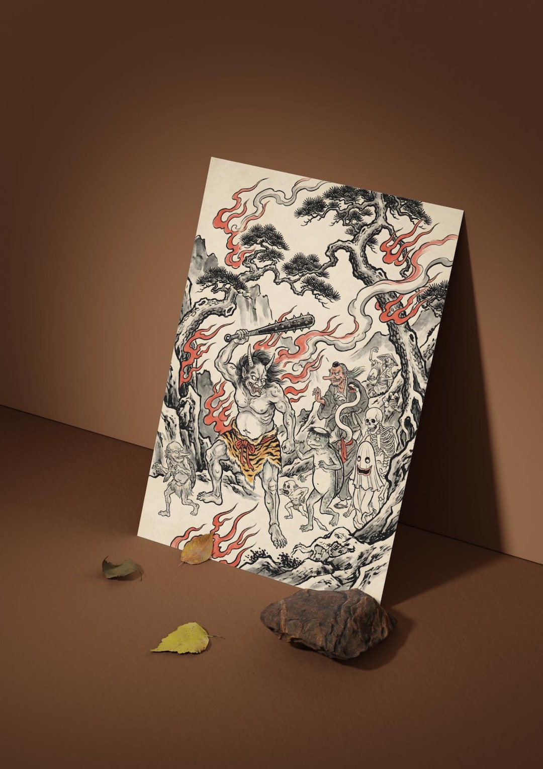 Japanese Oni Demon, Hyakki Yagyou Yokai Parade, Traditional Folklore ...