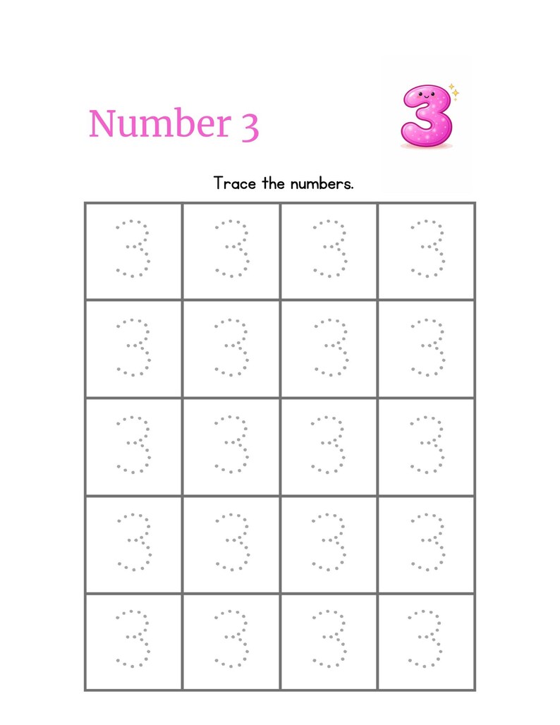 Numbers Tracing 0–20 Printable | Number Handwriting Practice for ...