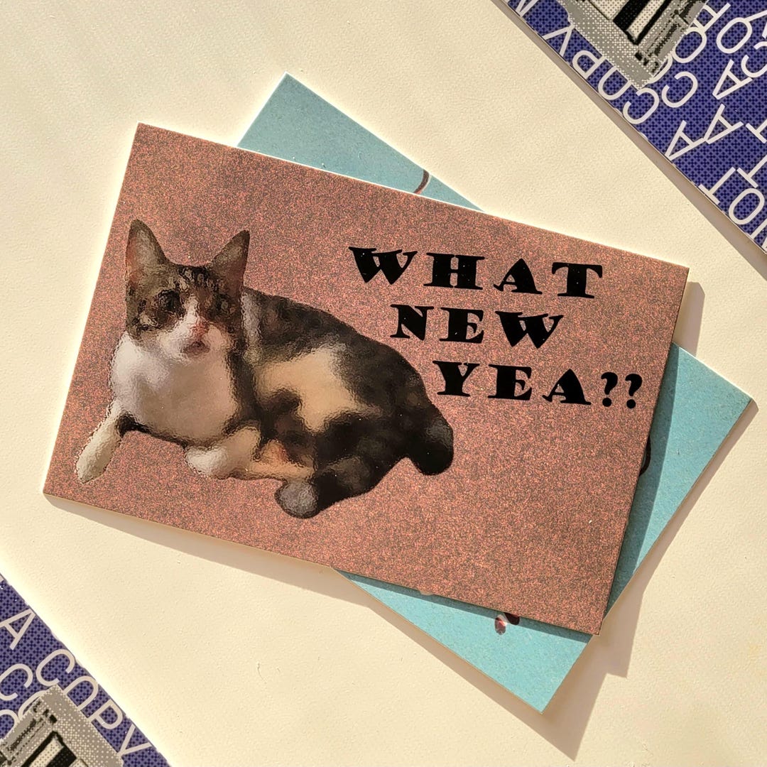 What New Yea?? – Happy New Year Postcard - Etsy
