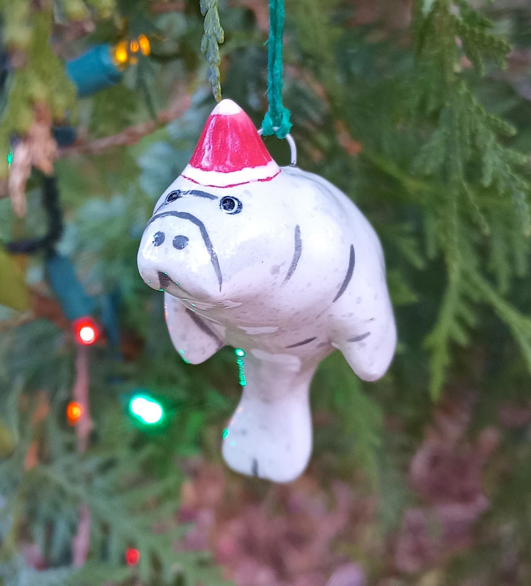 Manatee Christmas Ornament - Etsy