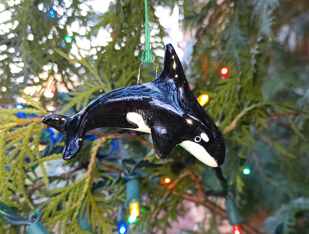 Tiny Orca Christmas Ornament - Etsy