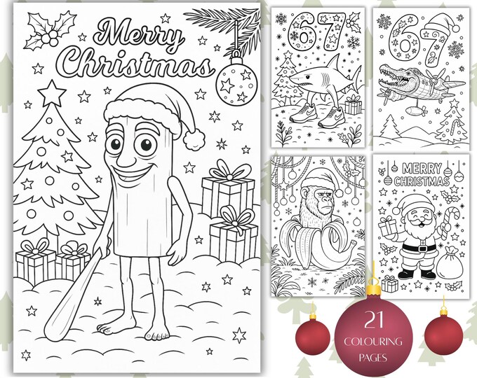 Brainrot Coloring Page for Kids & Teens | Viral Meme Style Printable ...
