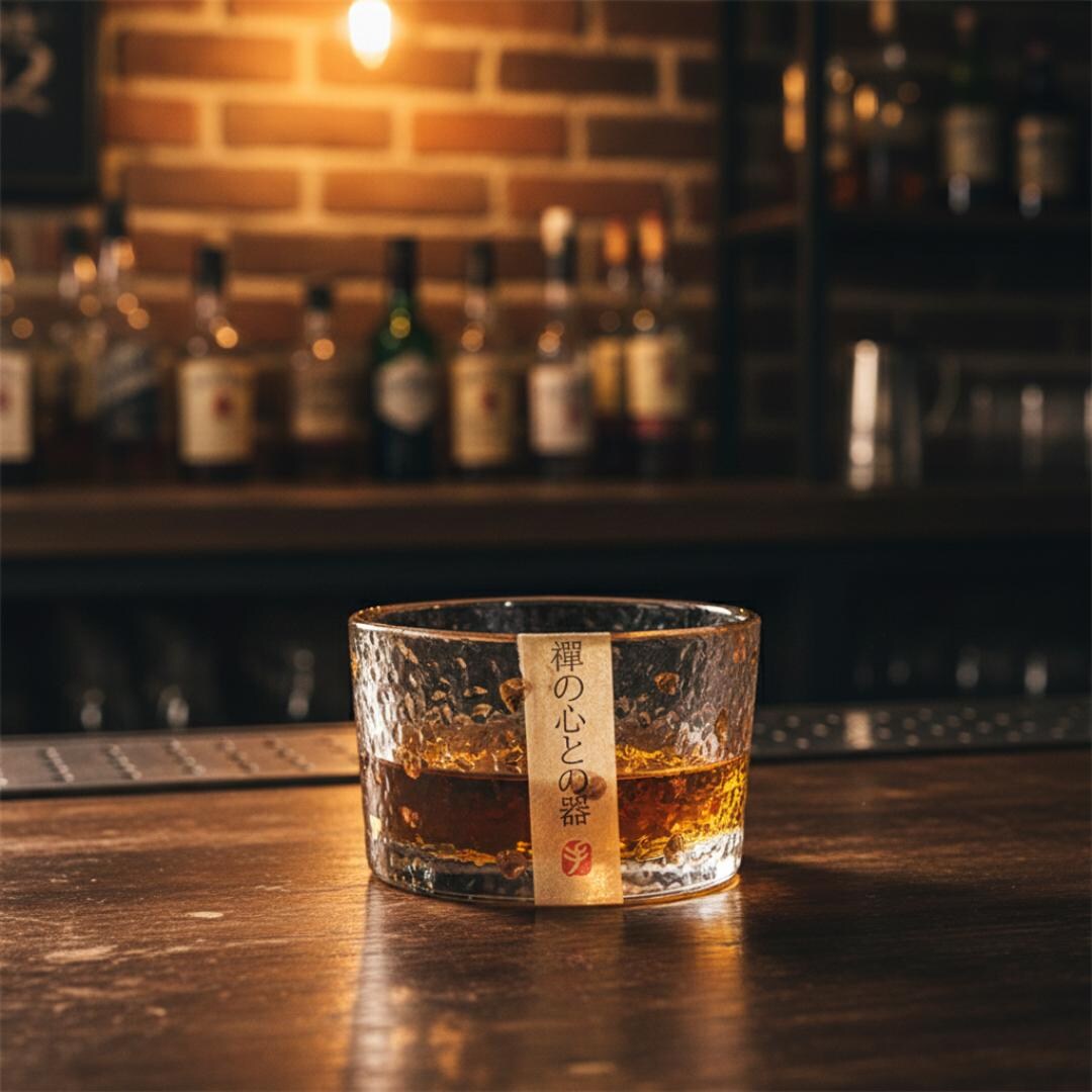 Japanese Hammered Glass Cup 55ml | Gold Rim Tea or Sake Cup | Small ...
