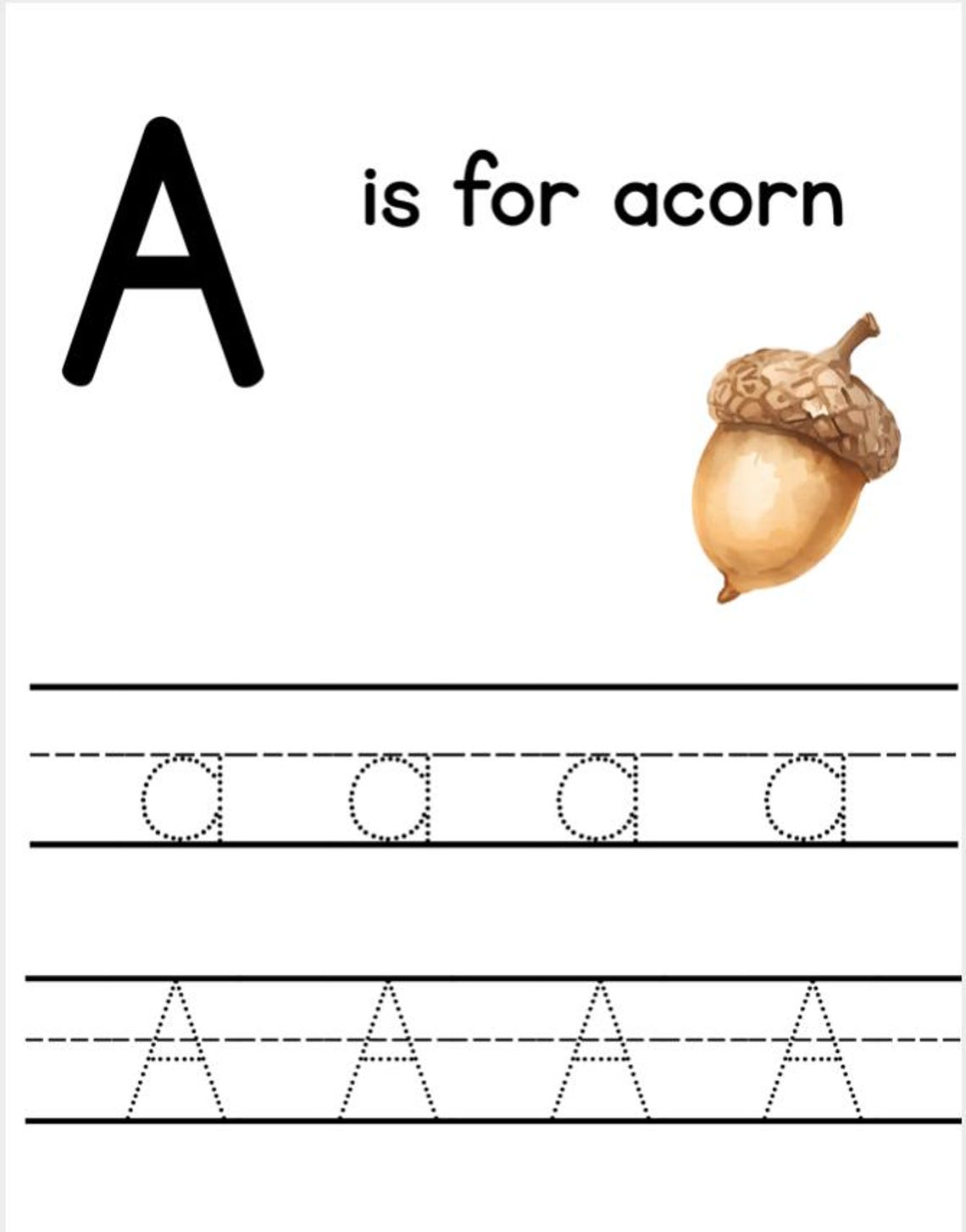 Handwriting Practice Worksheets (A to Z) - Early Years - Etsy