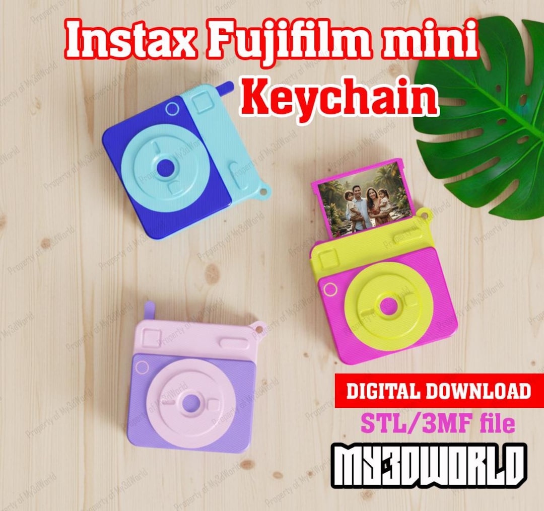 Instax Fujifilm Mini Camera Keychain – STL / 3MF File Only (digital ...