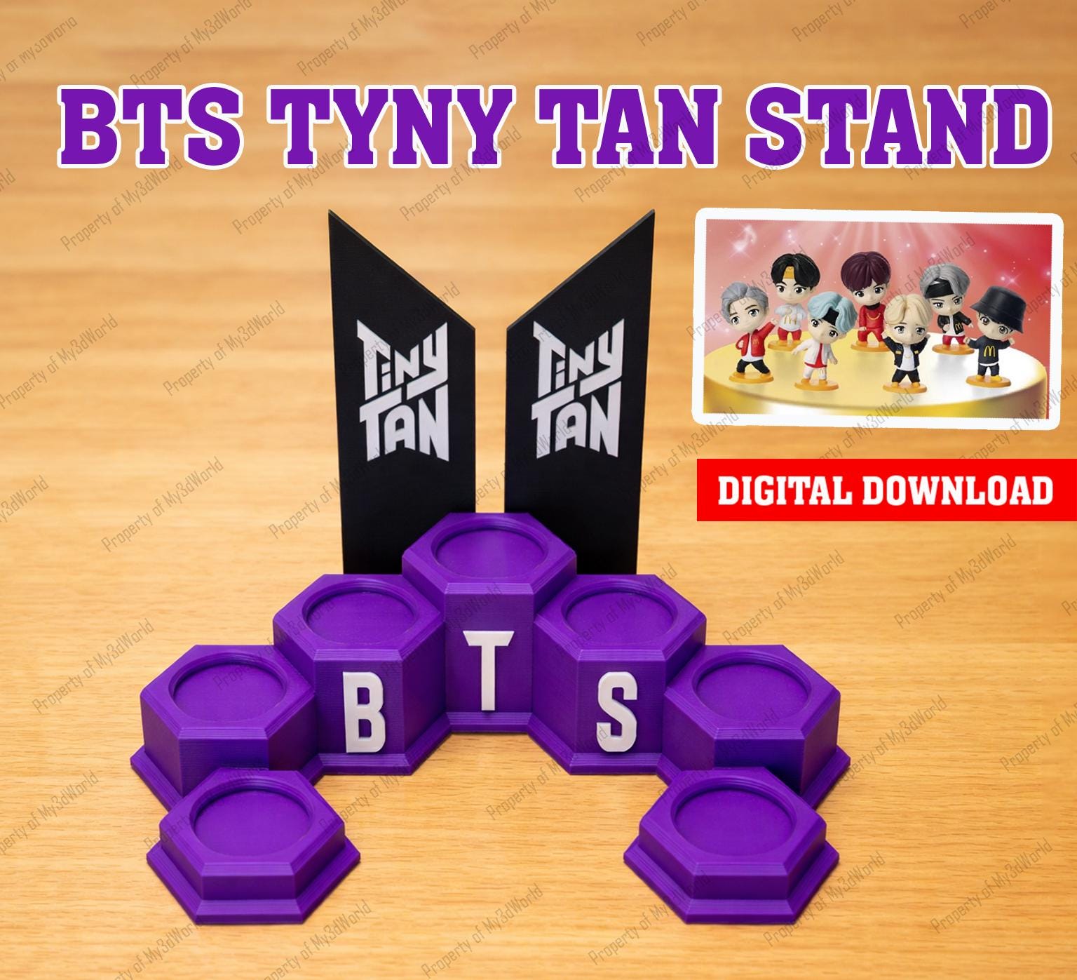 BTS Tinytan Complete Display Stand Set - STL/3MF Files (digital ...
