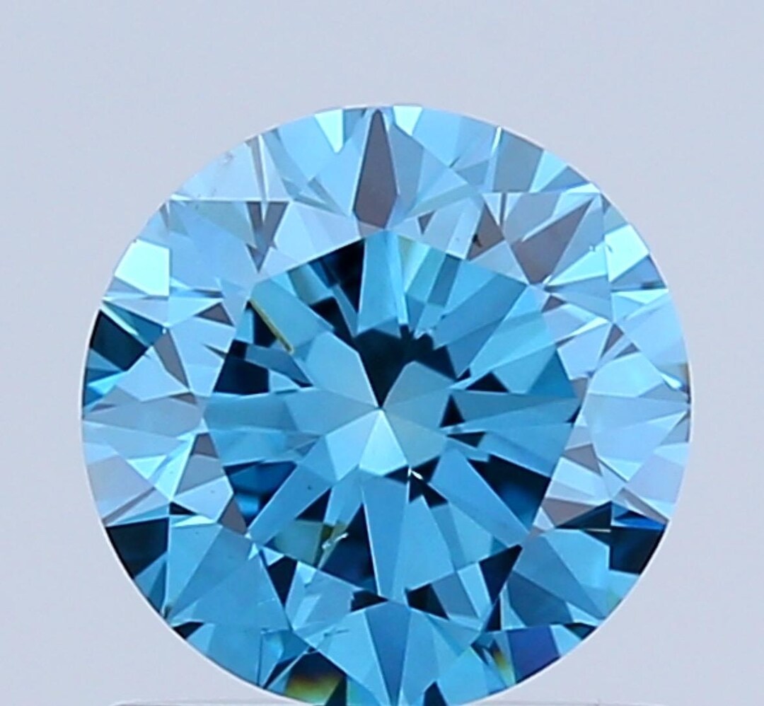 Blue Round Cut CVD Lab Grown Loose Diamond (0.005ct to 1.00 Ct) for ...