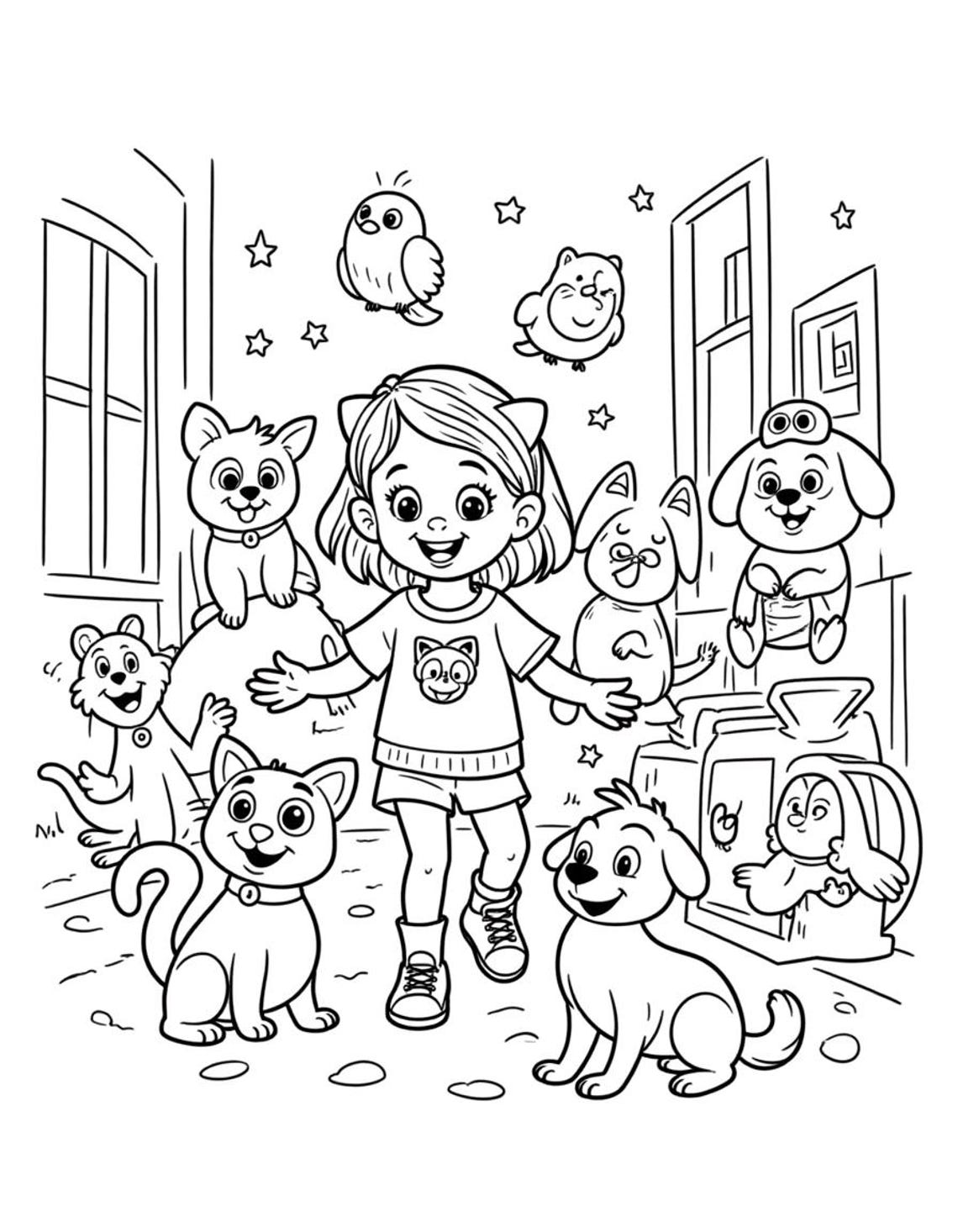 Pet Parent Paradise Coloring Book: Digital Flipbook for Kids Ages 4-11 ...