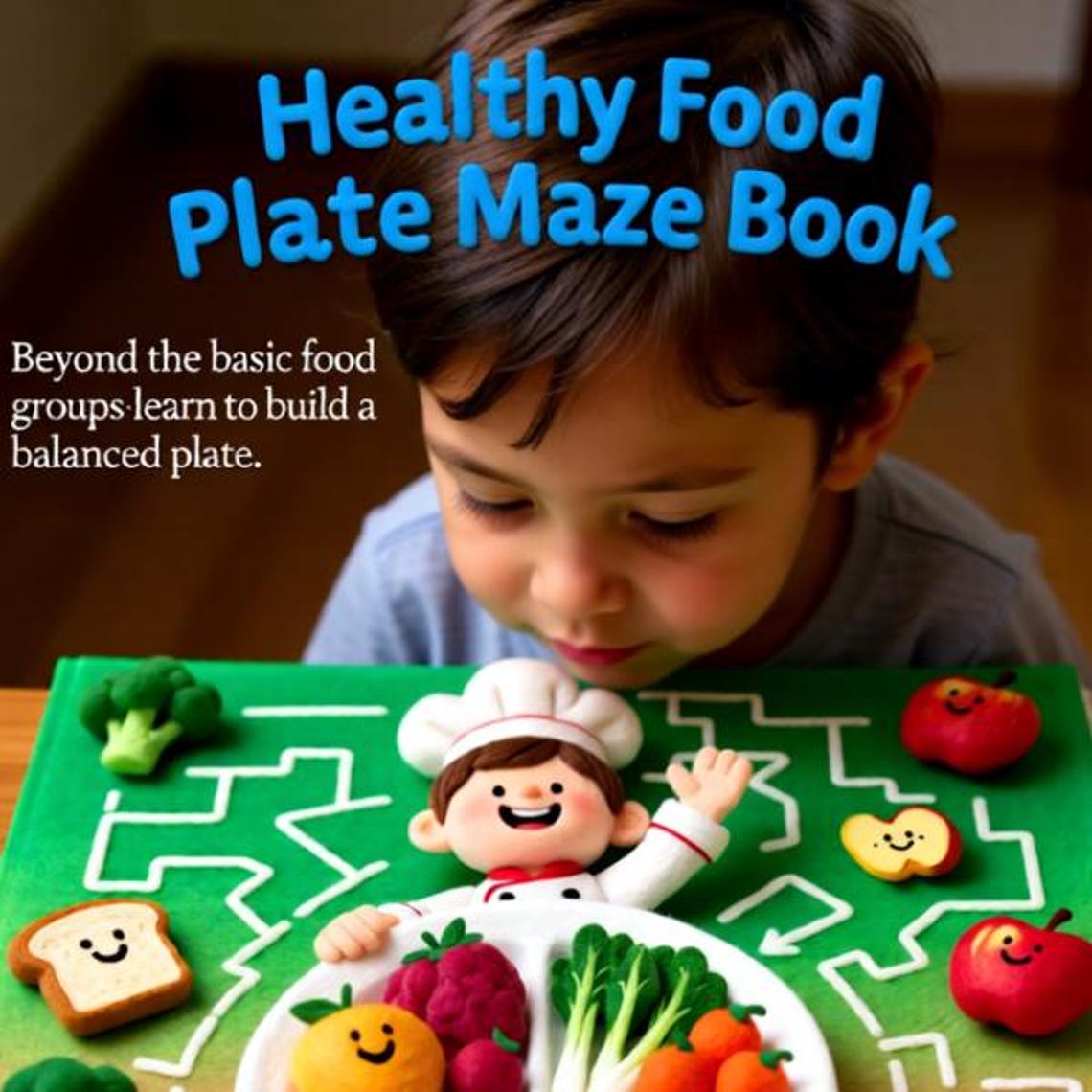 Healthy Food Plate Maze Book: Digital Flipbook Ages 6-11 Instant ...