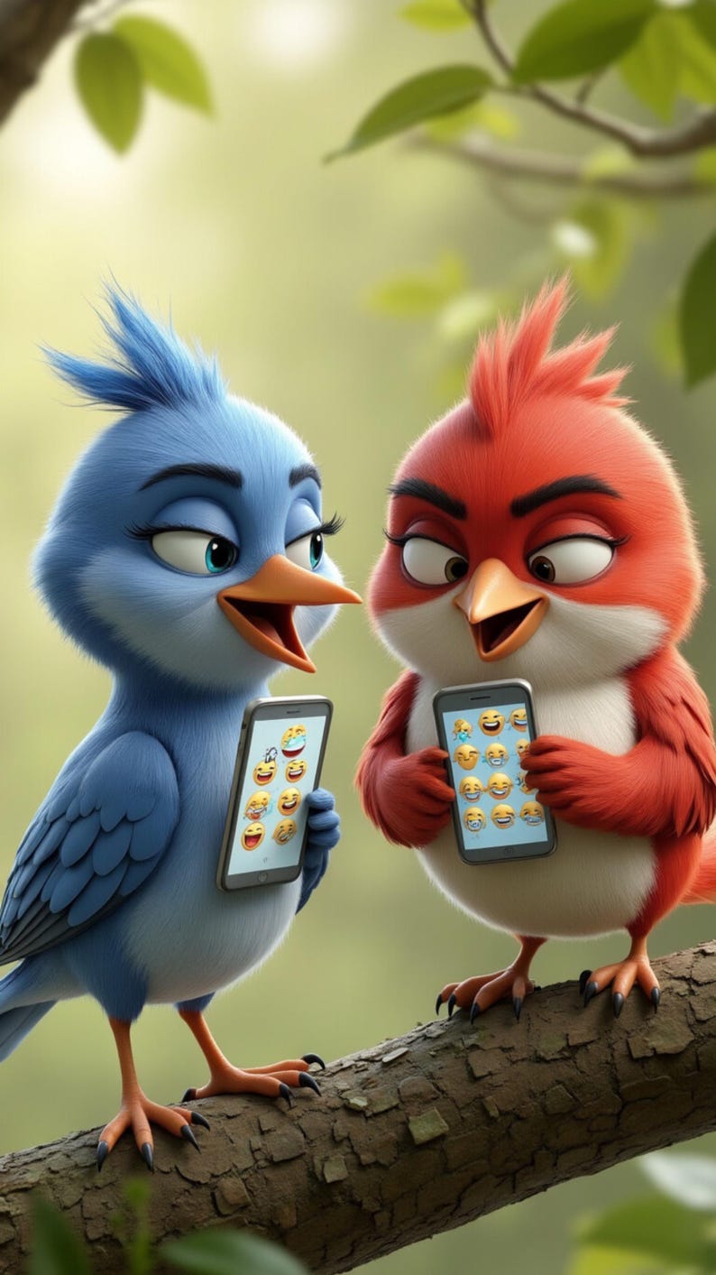 Birds Texting Emoji Read-aloud, Boys Girls, Auto-flip, Screen Free ...