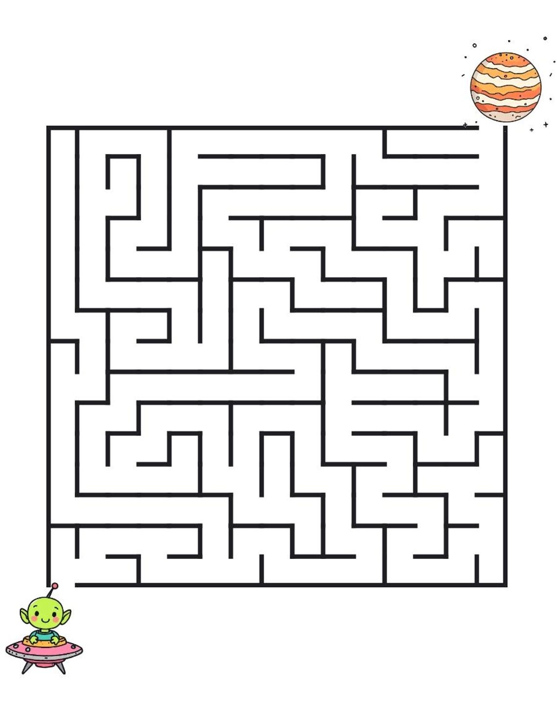 Solar System Planet Maze Book, Boys, Girls, Activity Book, Educational ...