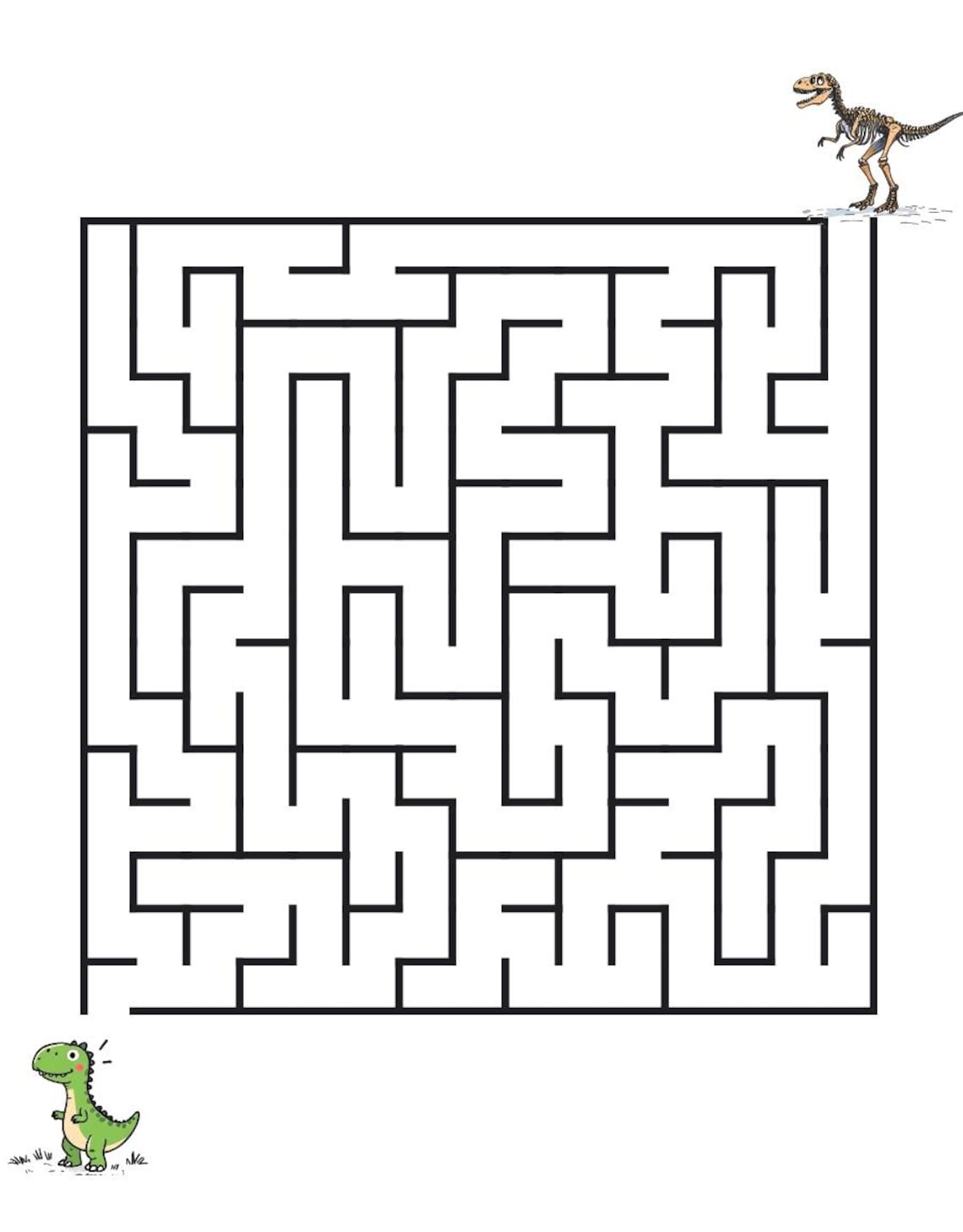 Dinosaur Fossil Dig Maze Book for Boys Girls, English, Maze Puzzles ...