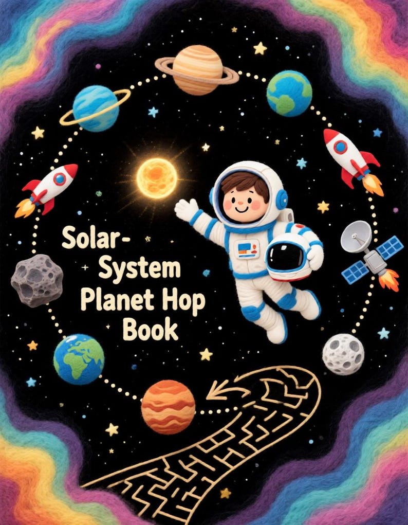 Solar System Planet Maze Book, Boys, Girls, Activity Book, Educational ...
