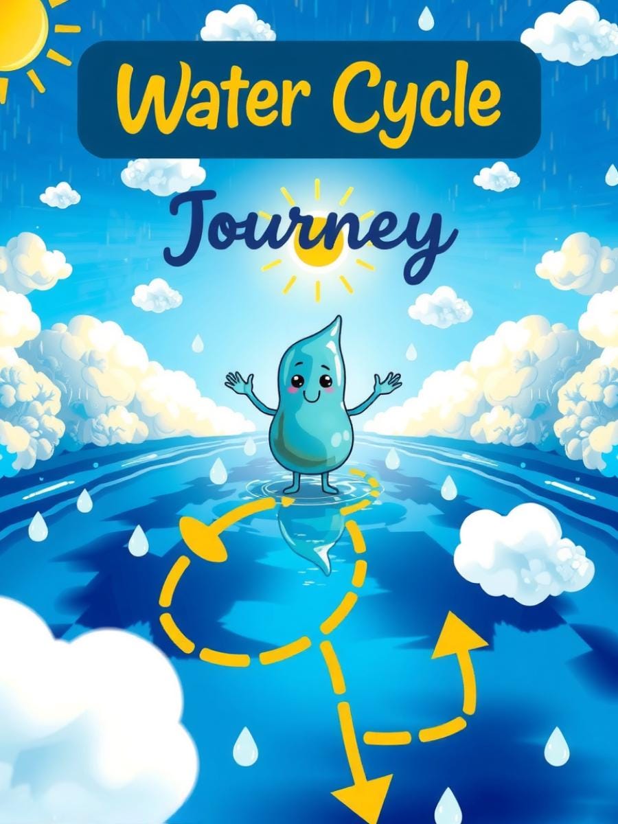 Water Cycle Journey Maze, Educational, Science, Digital Prints ...
