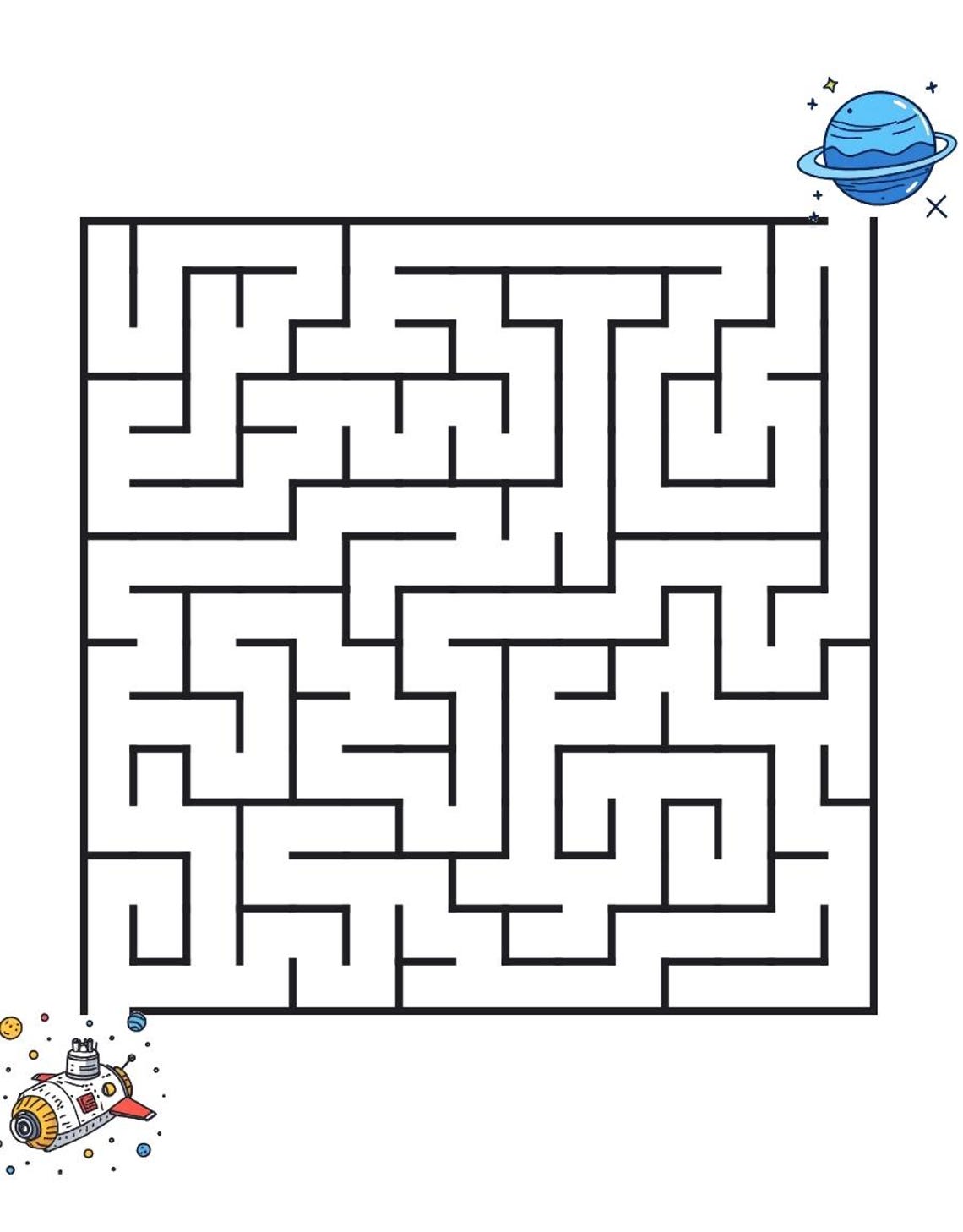 Solar System Planet Maze Book, Boys, Girls, Activity Book, Educational ...