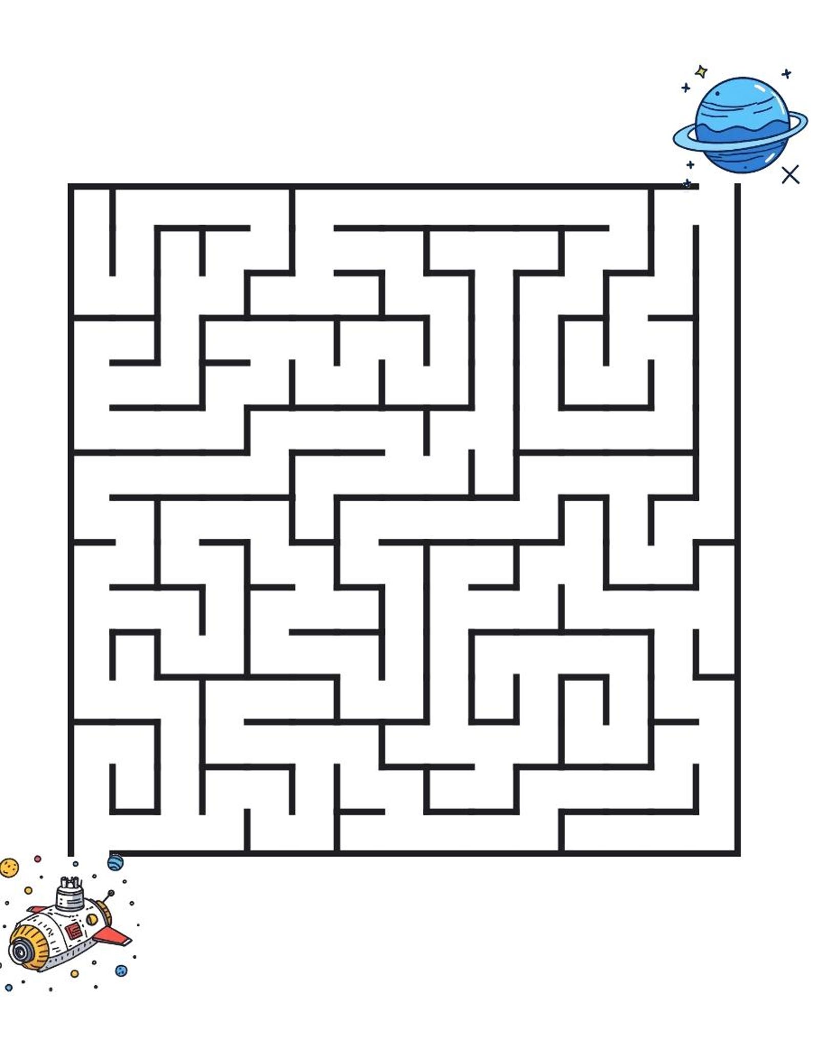 Solar System Planet Maze Book, Boys, Girls, Activity Book, Educational ...