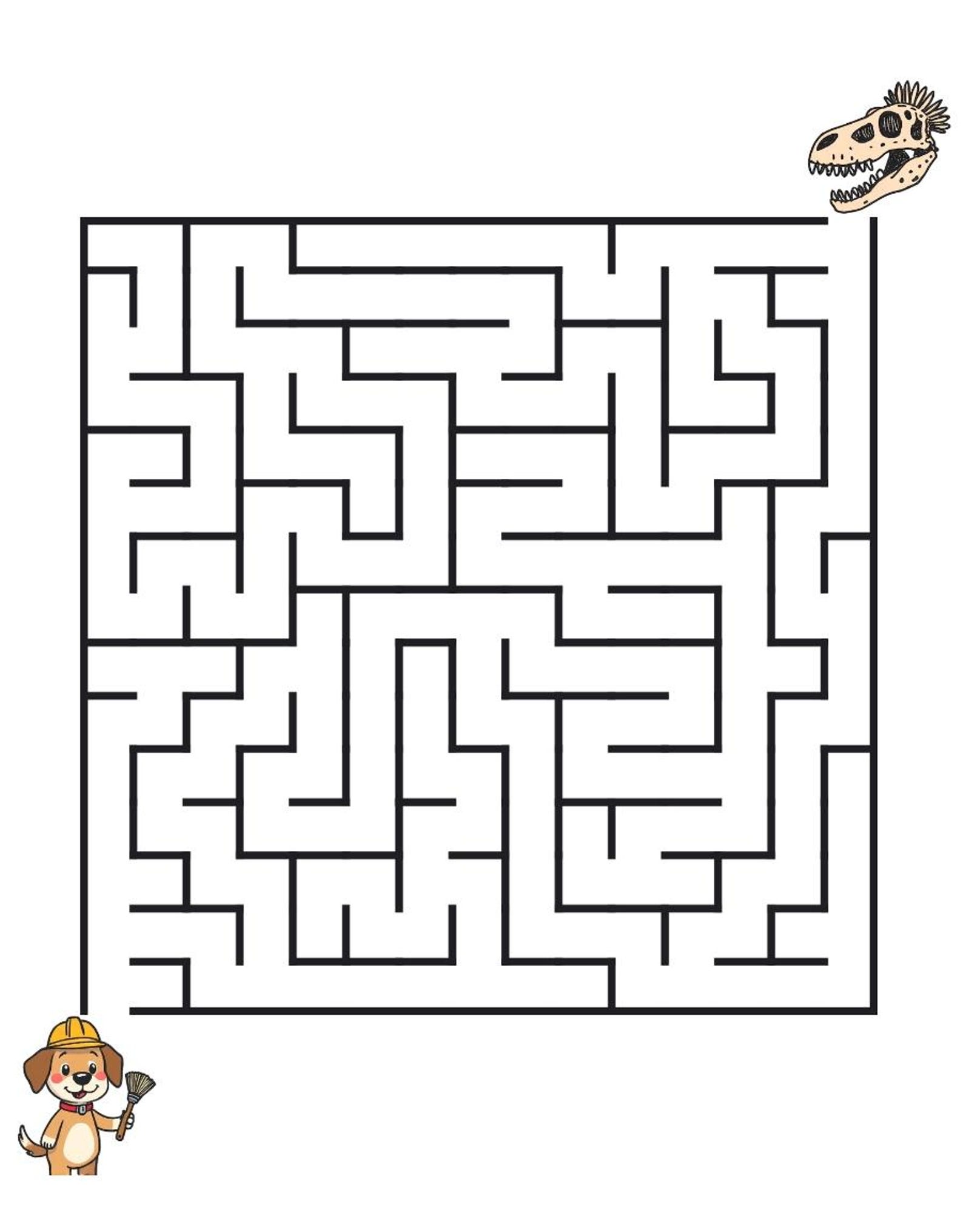 Dinosaur Fossil Dig Maze Book for Boys Girls, English, Maze Puzzles ...
