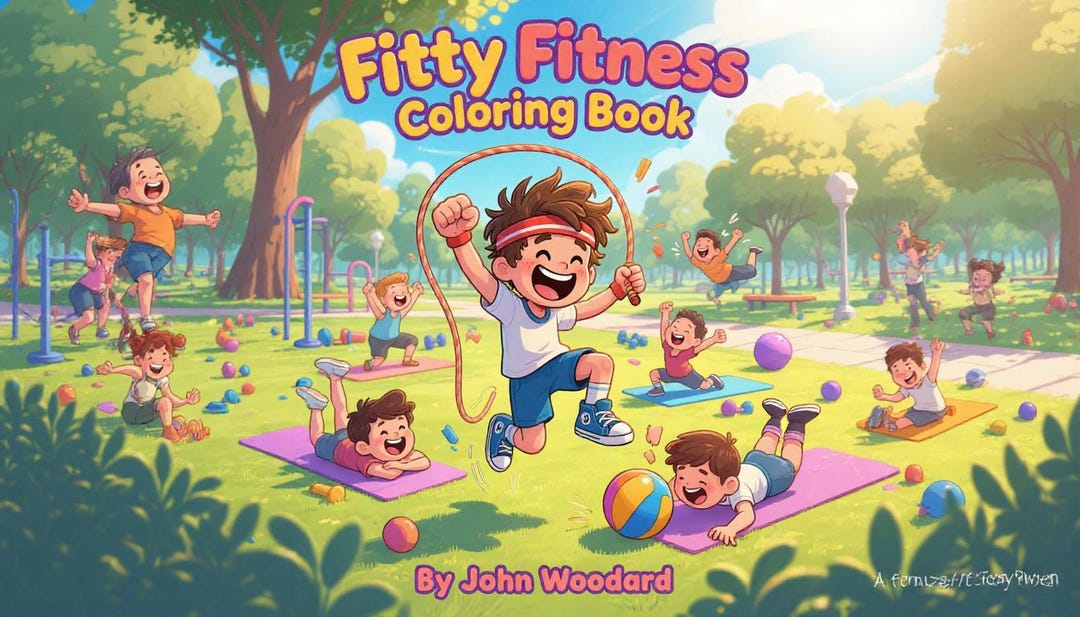 Fitty Fitness Coloring Book, Boys, Girls, Art Book, Activity Book ...